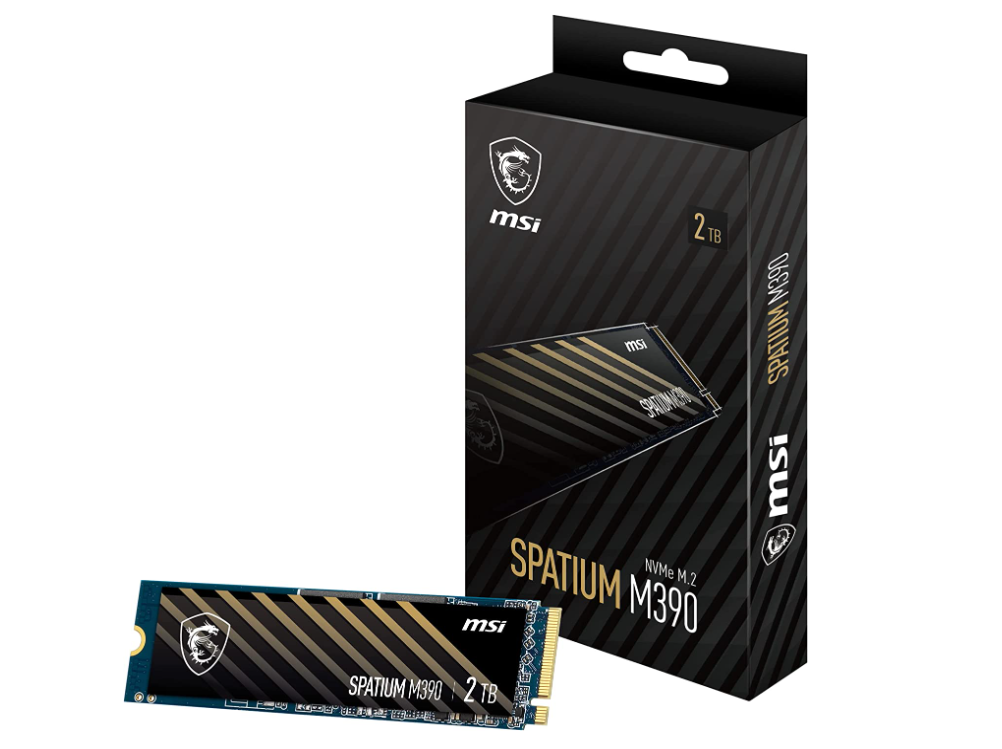 Disco SSD M.2 MSI 2Tb SPATIUM M390 PCIe Gen3x4, NVMe 1.4 (6396) | MSI