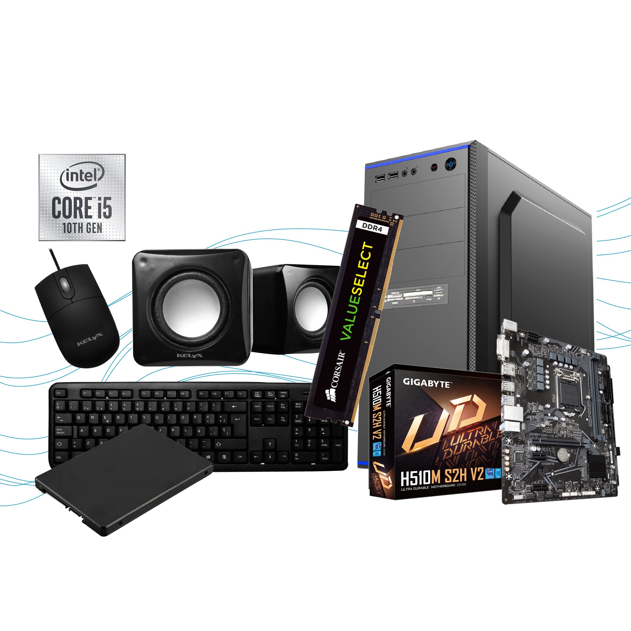 Pc Kelyx Intel Core i5-10400 8Gb SSD 480Gb (GIGA) | Sistemas