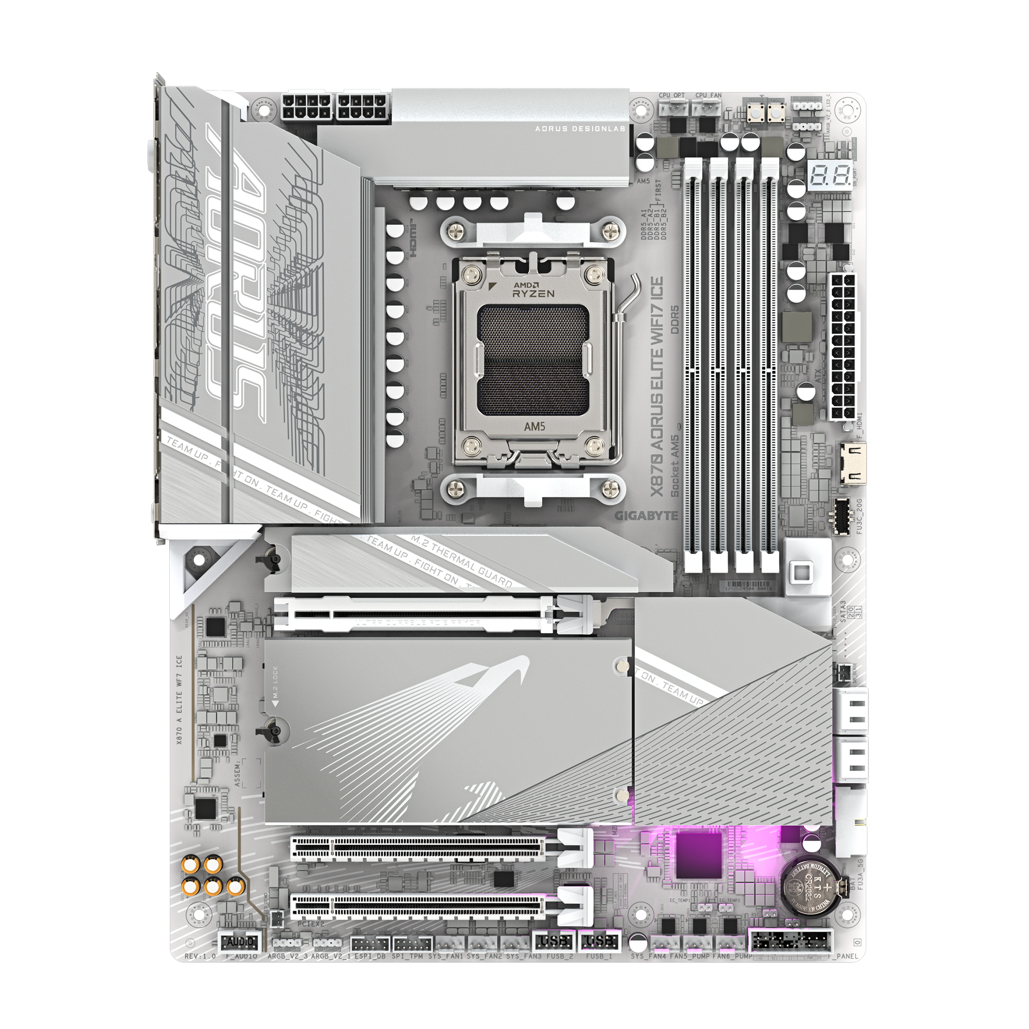 Mother Gigabyte X870 A ELITE WF7 ICE DDR5 AM5 (Serie 7000/8000/9000 ...