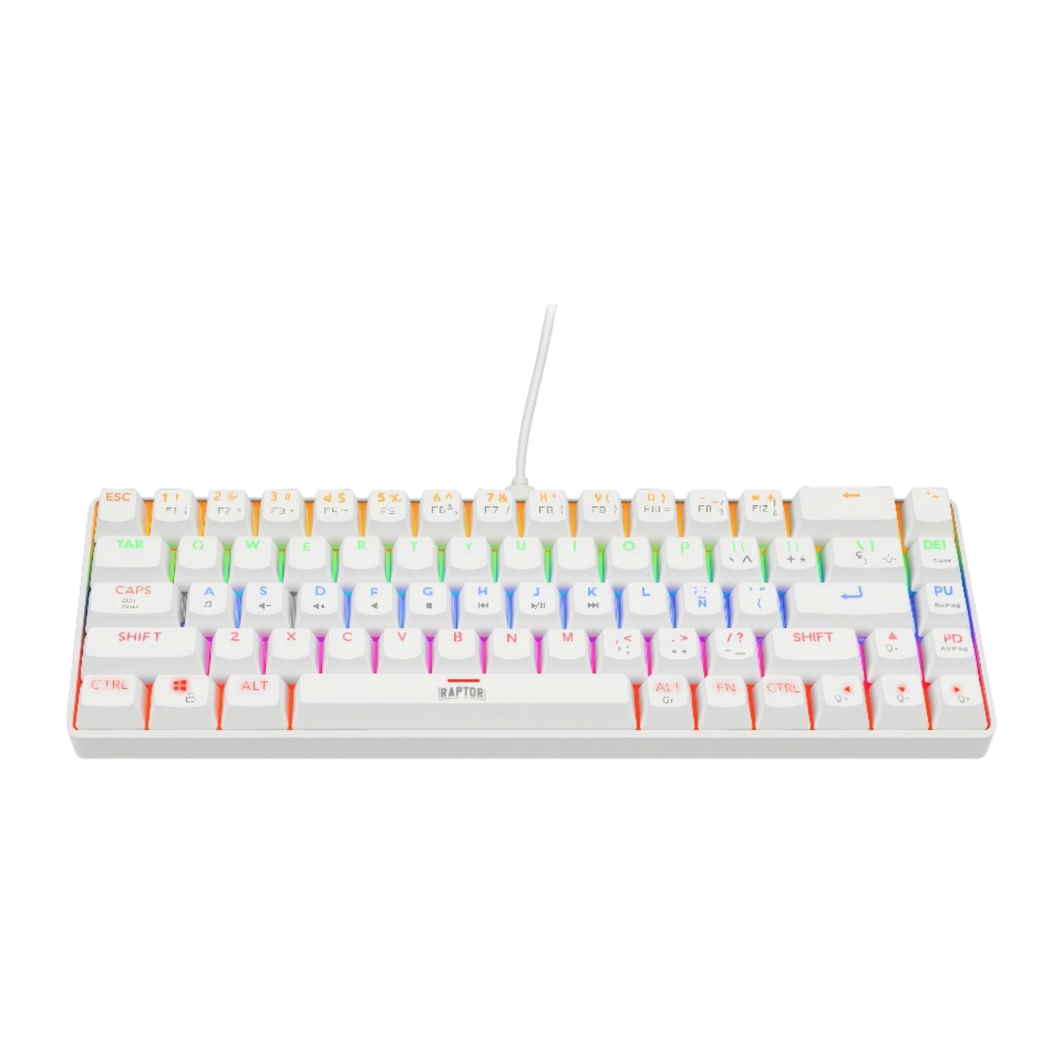 Teclado Gamer Raptor Fireclaw M68 Mecanico Retroiluminado Switch Red ...