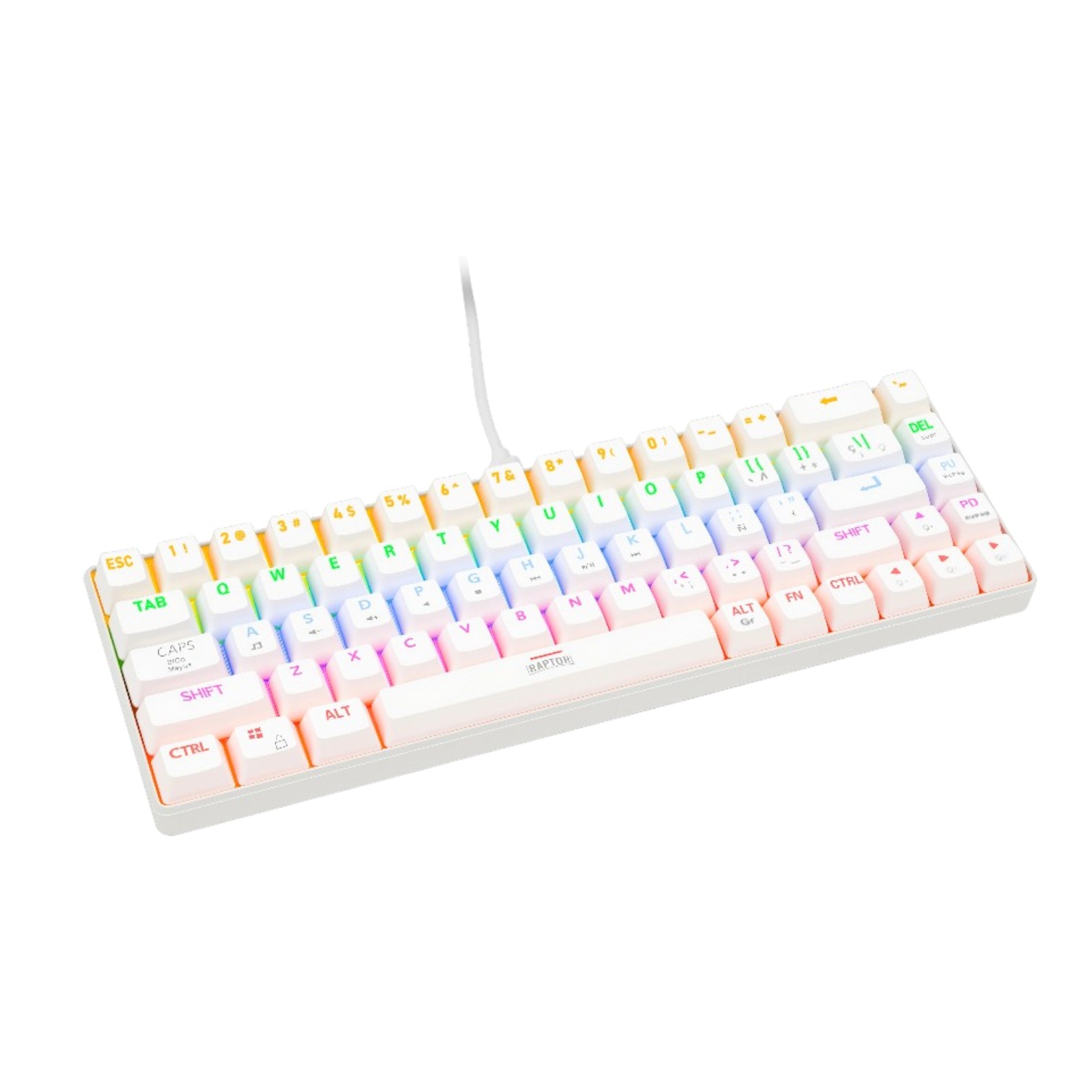 Teclado Gamer Raptor Fireclaw M68 Mecanico Retroiluminado Switch Red ...