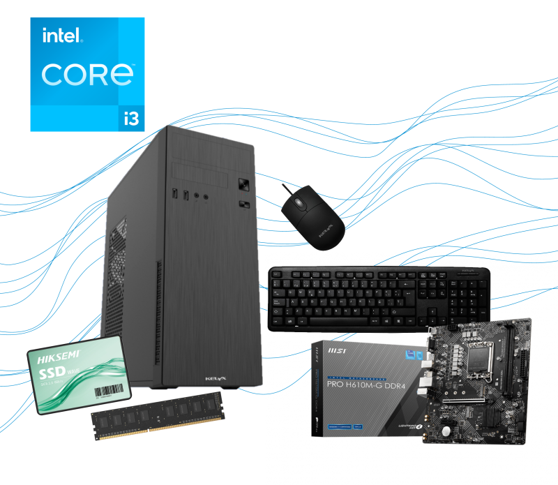 Pc Kelyx Intel Core i3-12100 8G SSD 240Gb (MSI) | Sistemas